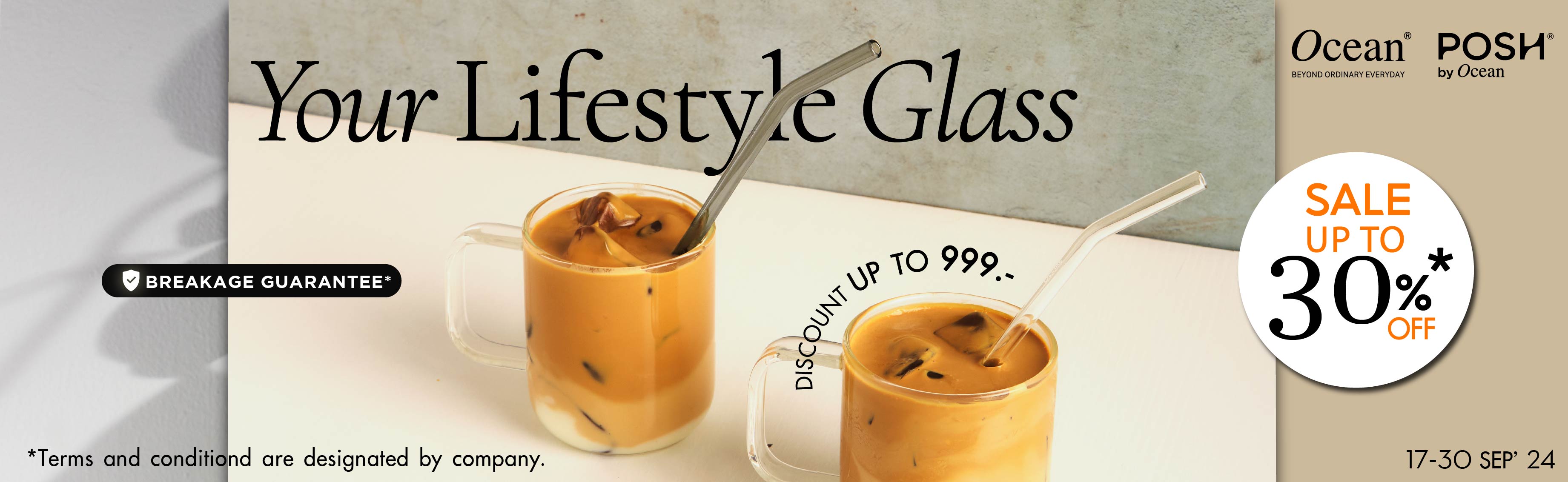 เครื่องใช้บนโต๊ะอาหาร อุปกรณ์ครัว เครื่องแก้ว แก้วน้ำ | Oceantableware